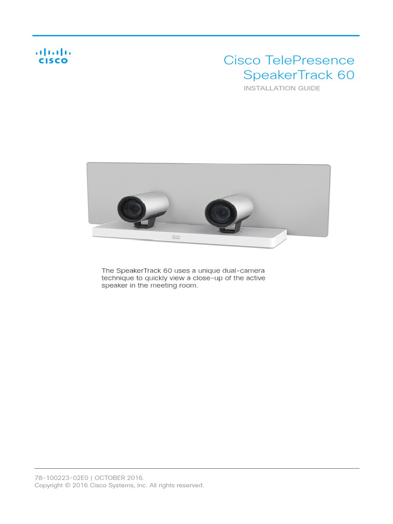 Cisco SpeakerTrack60-installation | PDF | Electrical Connector ...