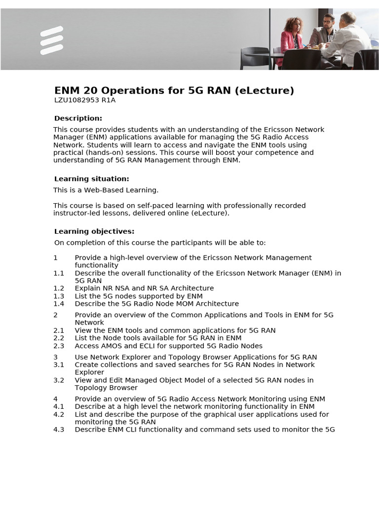 ENM Operations for 5G RAN Management | PDF | System Software | Systems ...