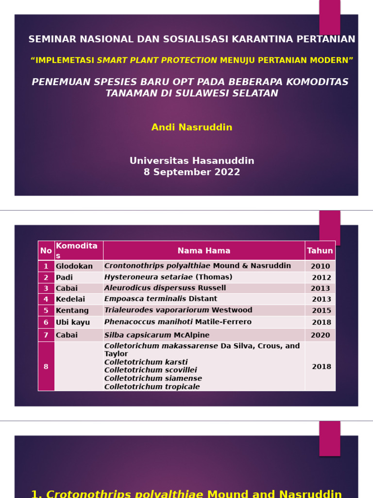 Materi PPT Seminar Nasional Dan Sosialisasi Karantina Tumbuhan - Final ...