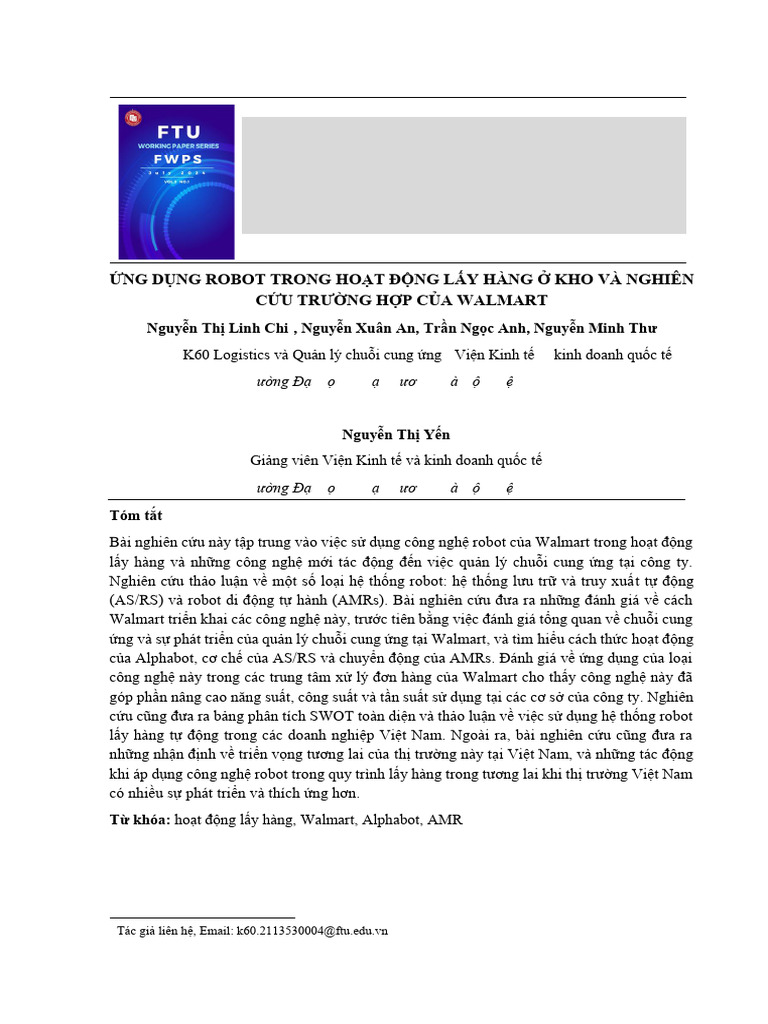 FWPS Vol 3 No 1 Paper 3 | PDF | Warehouse | Walmart