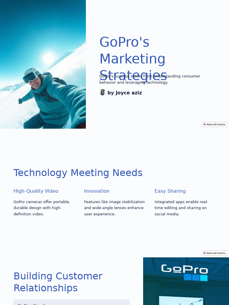 GoPro's Marketing and Tech Success | PDF | Business