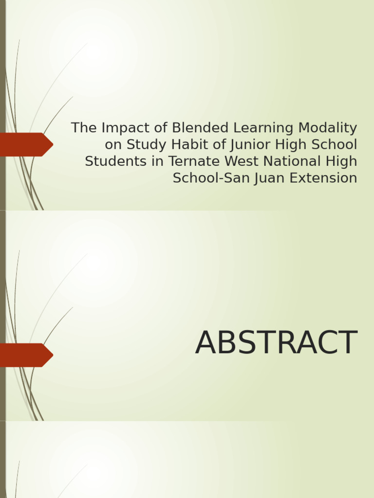 The Impact of Blended Learning Modality On Study 2 | PDF | Learning ...