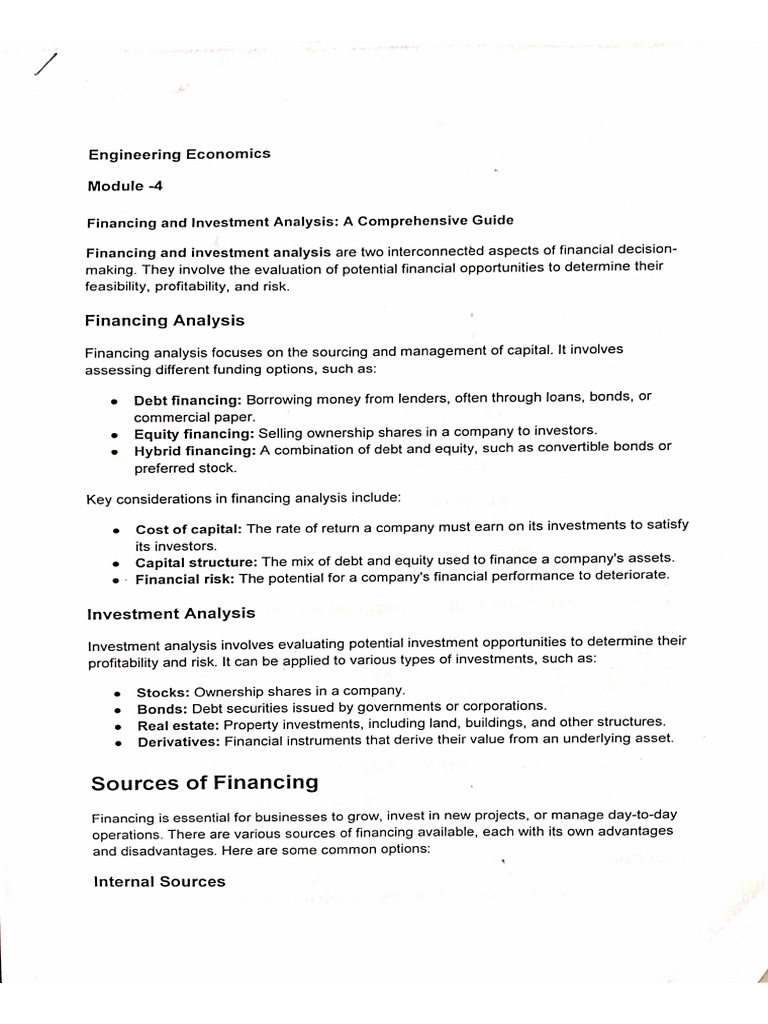 Engineering Economics Module 4 | PDF