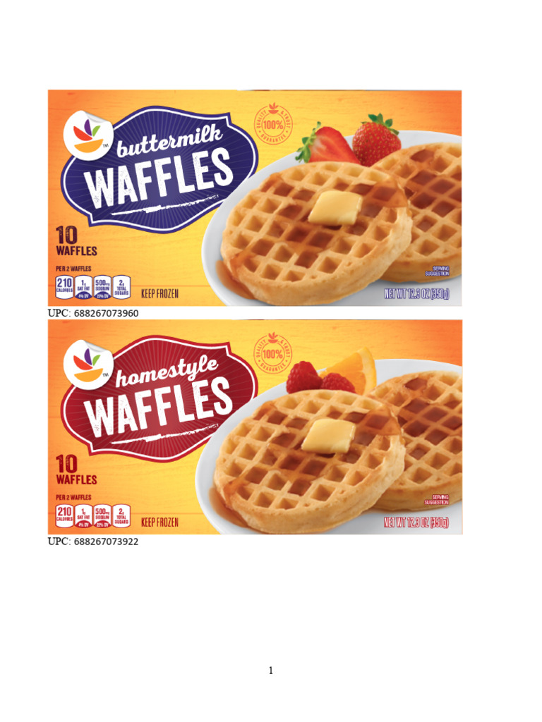 Marcas de Waffles retiradas por sospecha de listeria | PDF