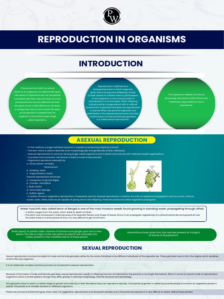 Reproduction in Organisms | PDF | Reproduction | Fertilisation