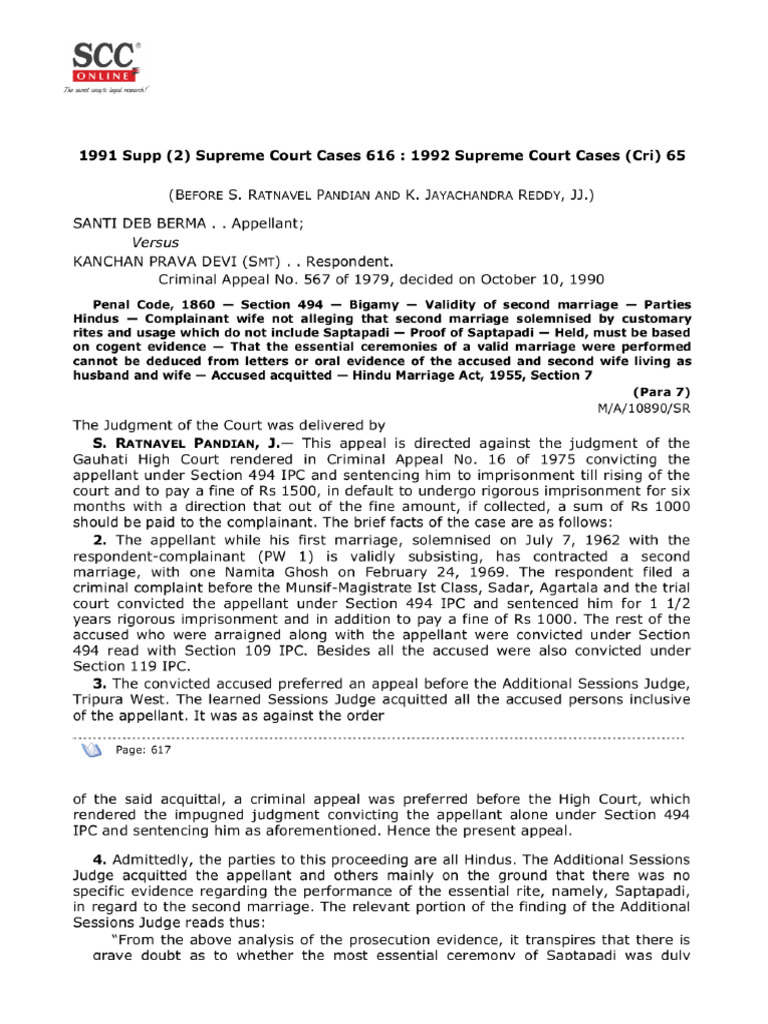 Shant Deb Berma V Kanchan Prava Devi | PDF