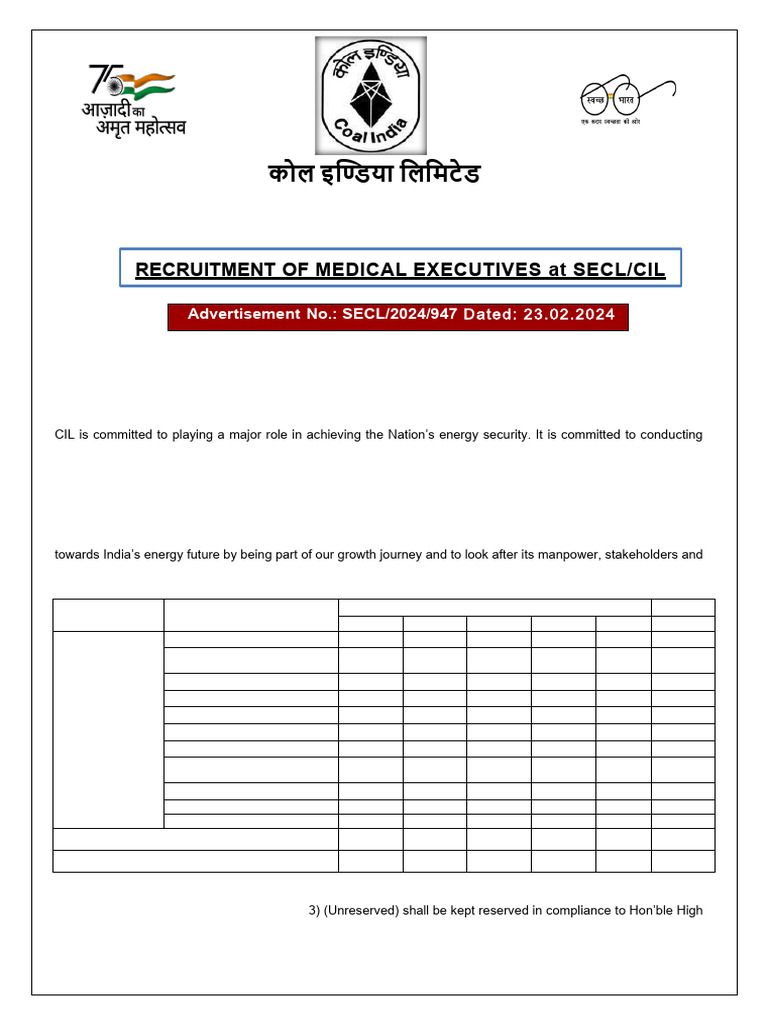 SECL MEDICAL ADV, Application, Format | PDF | Medicine