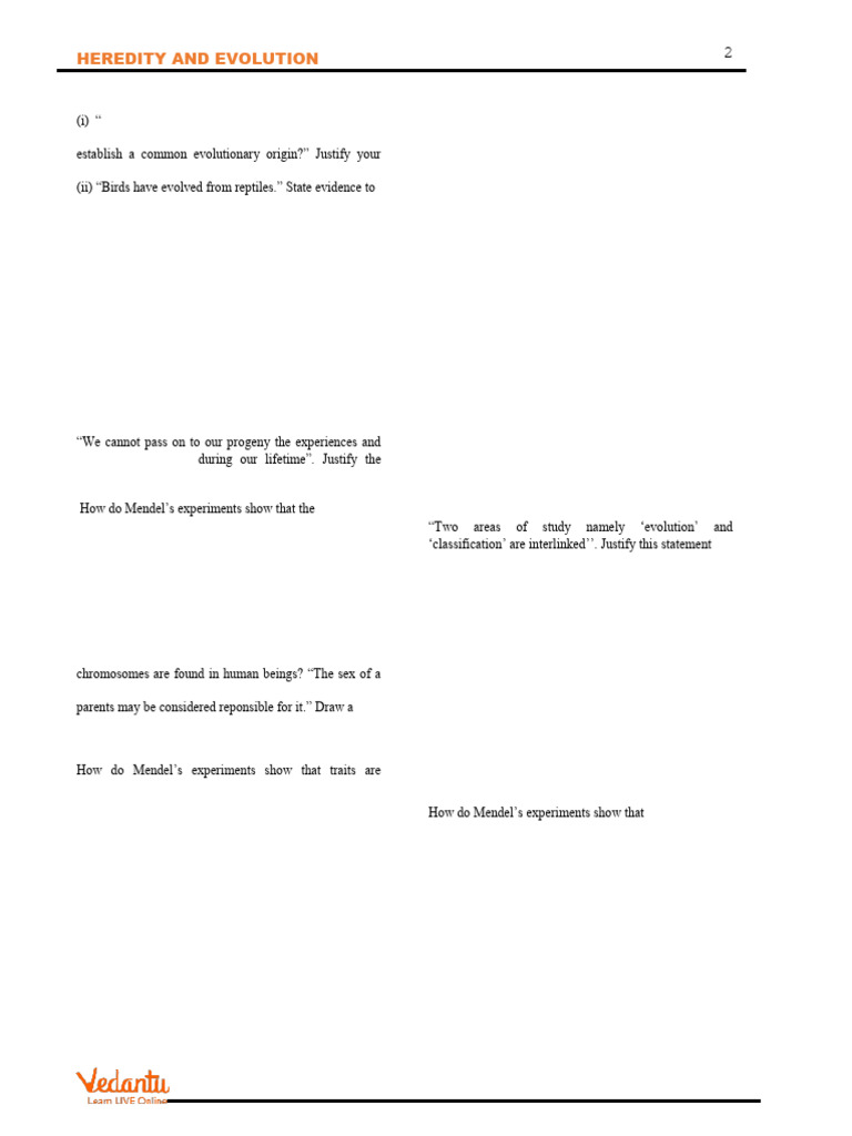 Class 10 Science Chapter 8 _ Heredity Pyqs | PDF | Genetics | Biology