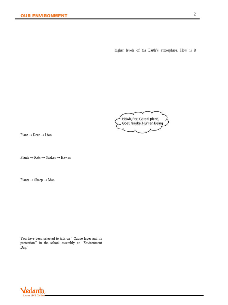 CLASS 10 SCIENCE Chapter 13 - Our Environment PYQs | PDF | Food Web | Ecosystem