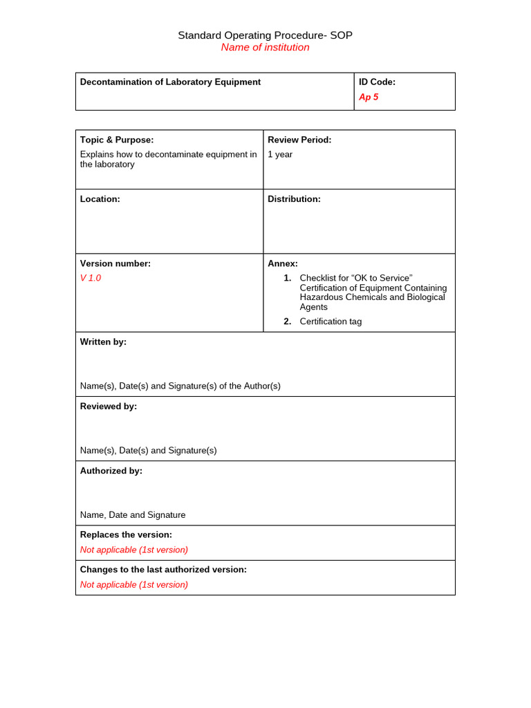 Ap5-Decontamination Lab Equip | PDF | Laboratories | Sterilization ...