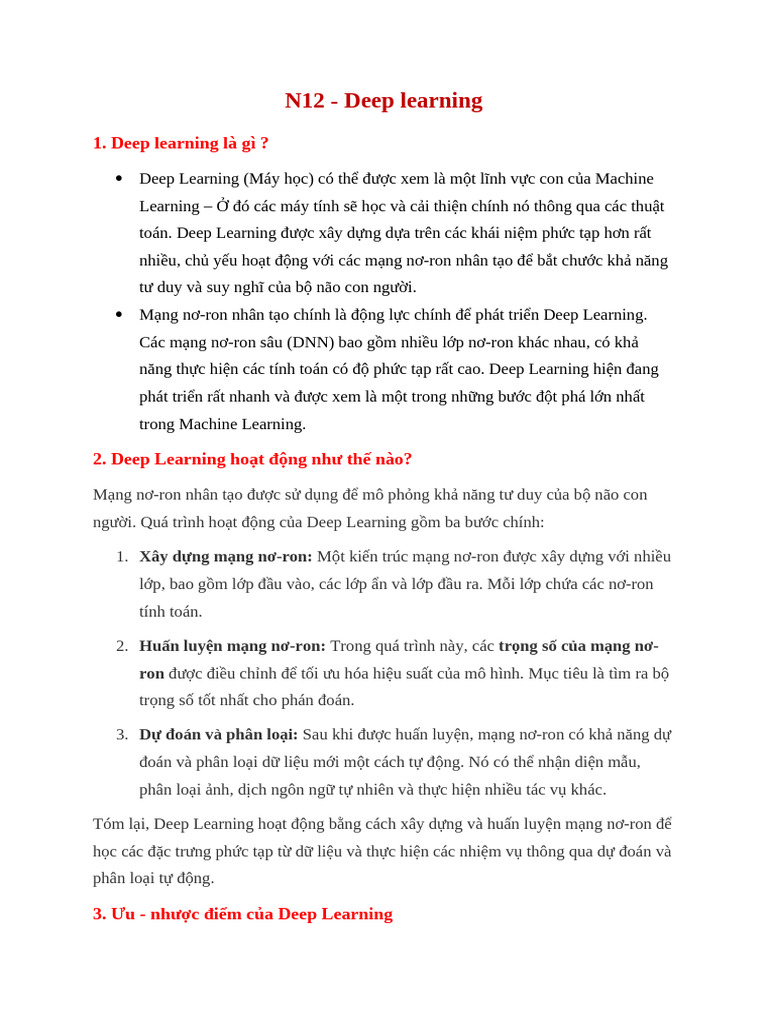 N12,1,7 - Deep Learning | PDF