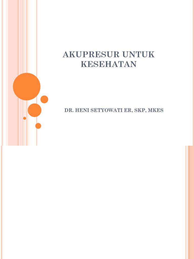 Akupresur untuk Kesehatan Holistik | PDF | Kesehatan Holistik | Sains ...