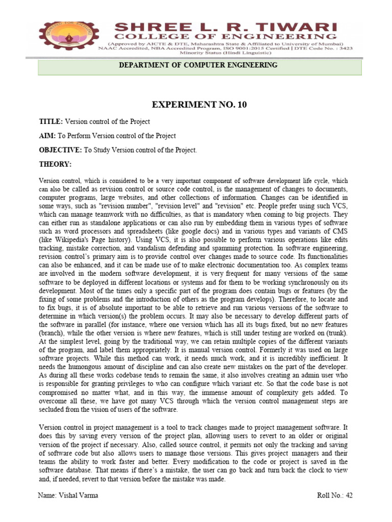 Se 10 | PDF | Version Control | Software Engineering