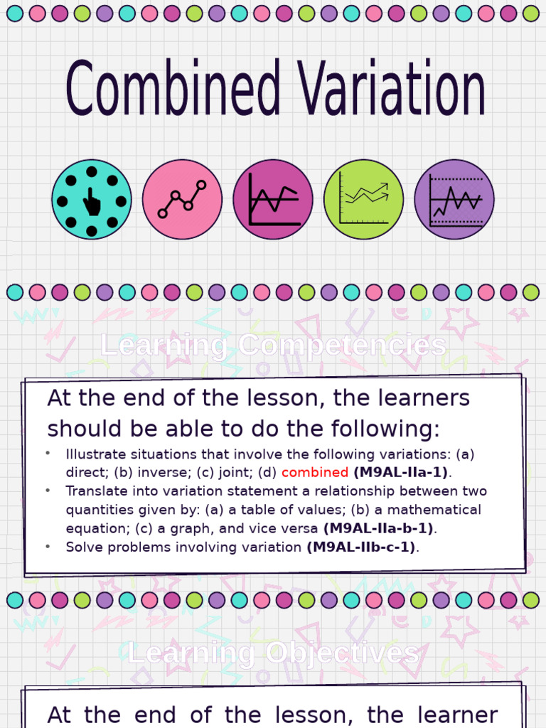 Math 9 - Combined Variation | PDF | Force | Weight