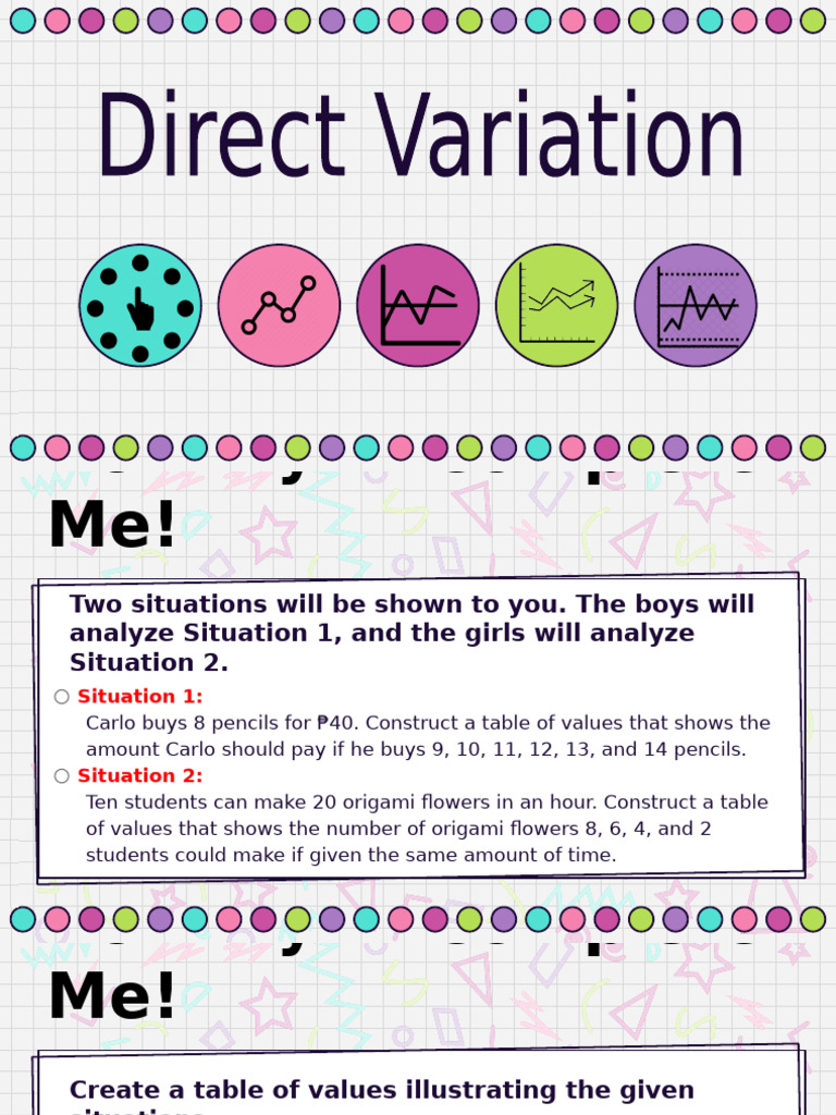 Math 9_Direct Variation | PDF | Variable (Mathematics) | Equations