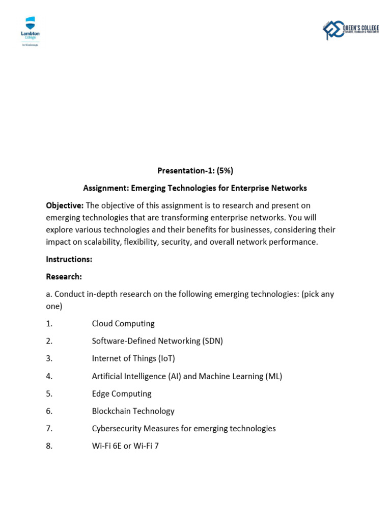 Emerging Technologies In Networking Pdf