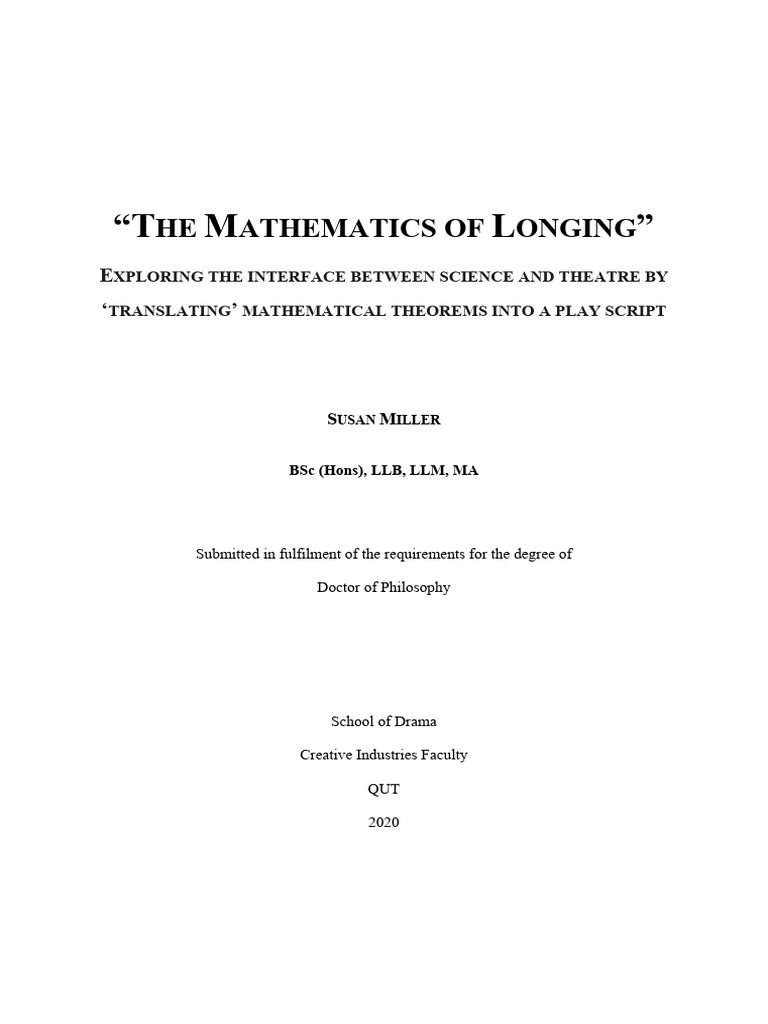 Susan Miller Thesis | PDF | Mathematics | Science