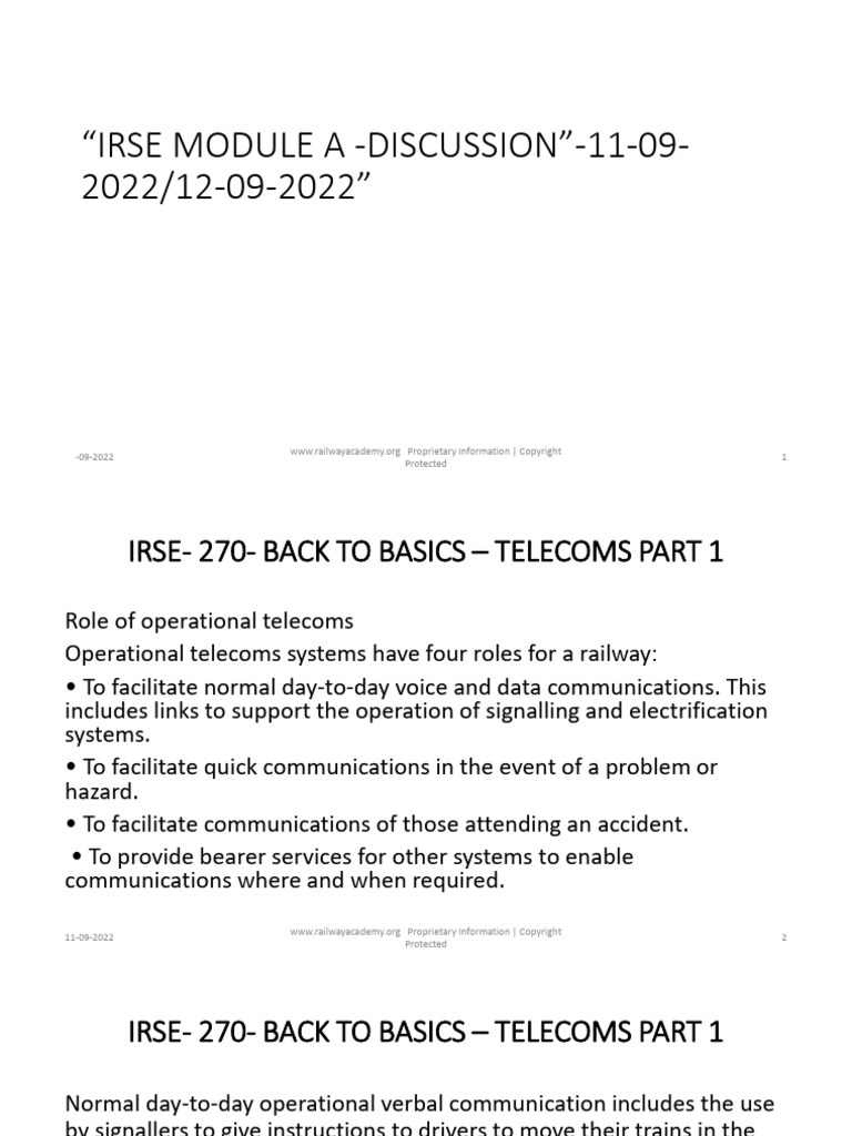 Irse Module A - PPT - 11-09-2022-12-09-2022 | PDF | Computer Network ...