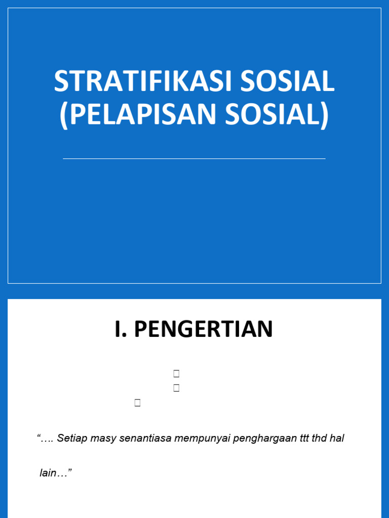 Stratifikasi Sosial | PDF | Ilmu Sosial | Sains & Matematika