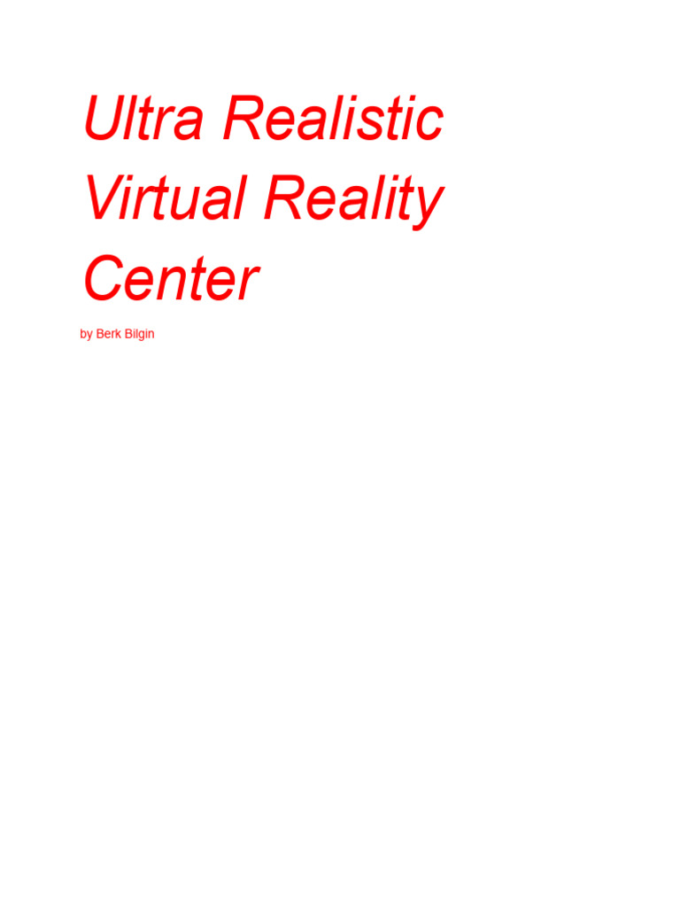 Berk Bi̇lgi̇n Ee 102 Project Proposal Pdf Virtual Reality Computing