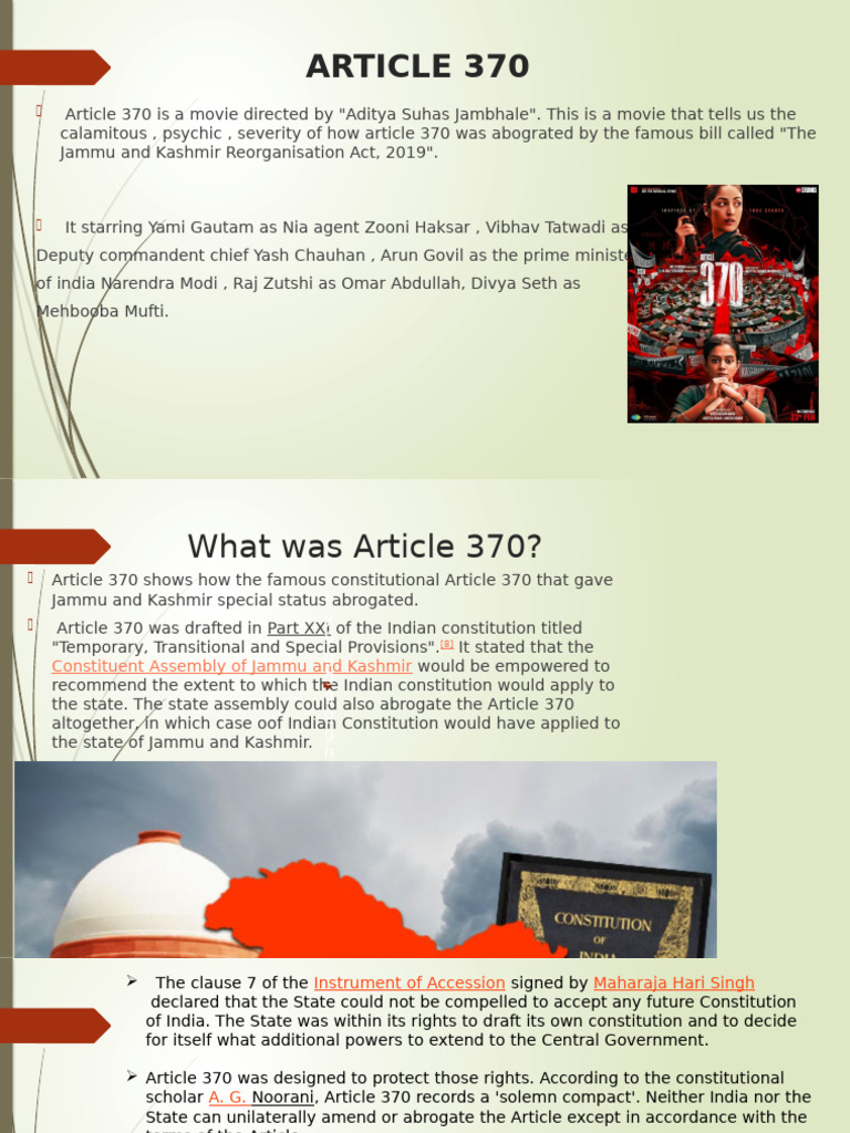 Article 370 | PDF | Government | Government Of India