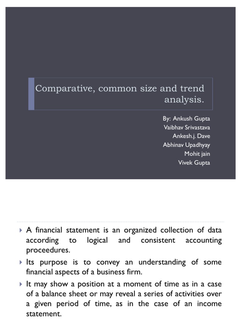 Comparative, Size and Trend Analysis | PDF