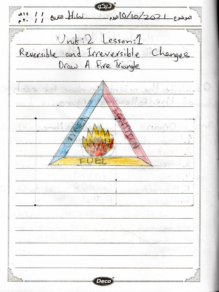 Science Fire Triangle Homework | PDF