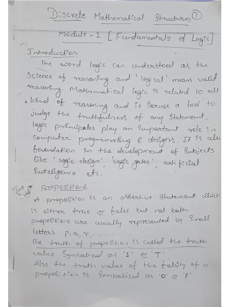 DMS (Module 1) - 2022 Scheme | PDF