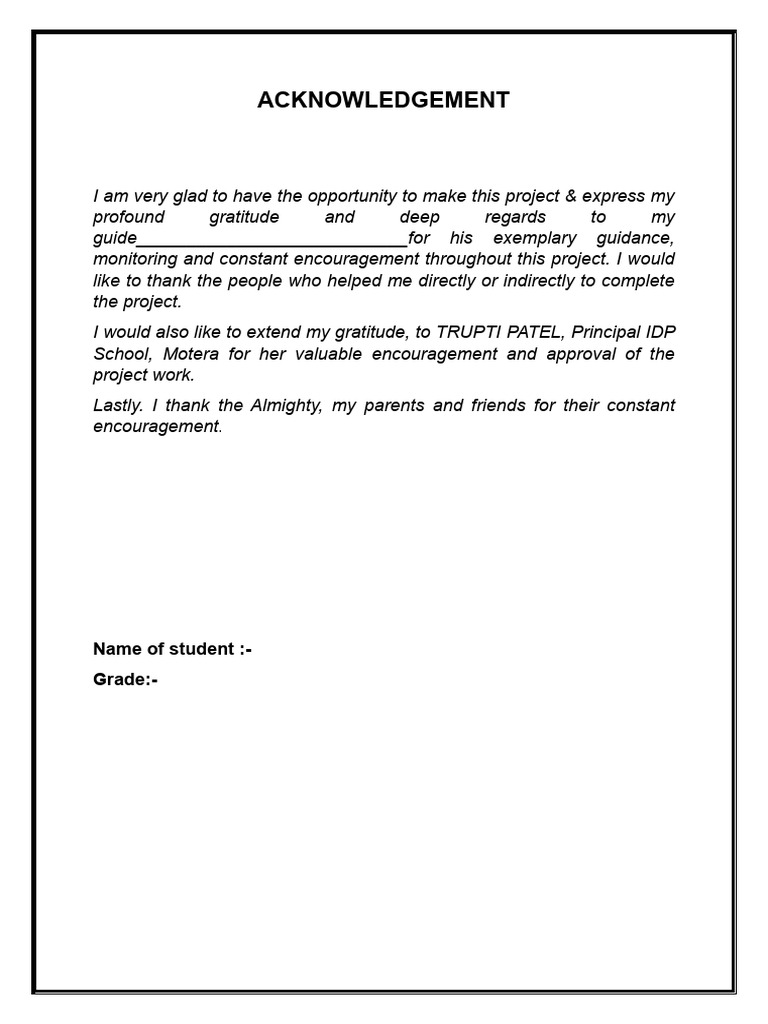 Acknowledgement | PDF