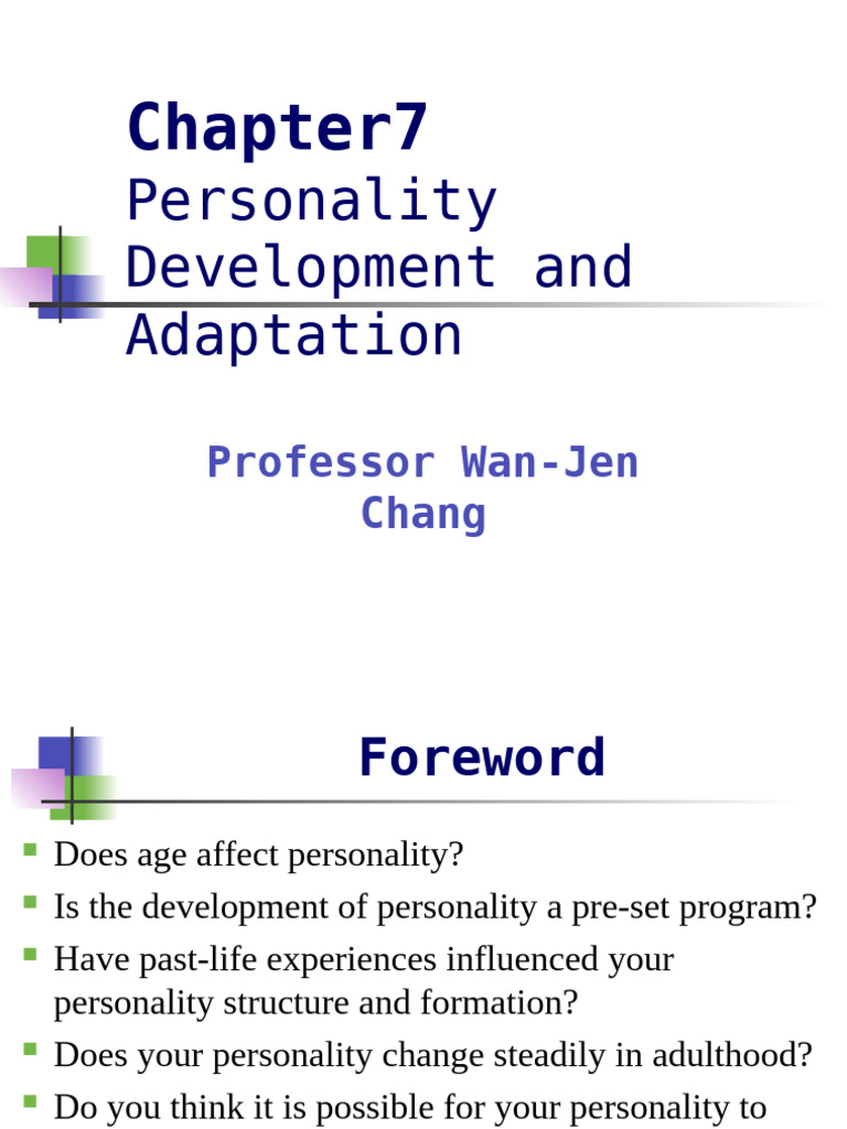 Personality Development and Adaptation | PDF | Human Development ...
