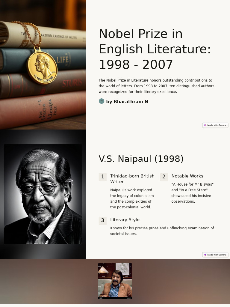 Nobel Literature Winners 1998-2007 | PDF | Classics | General Fiction