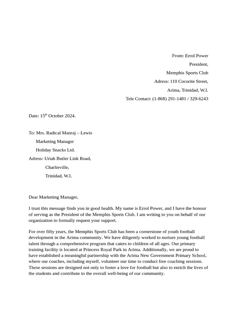 Peter Power Letter Holiday Snacks | PDF