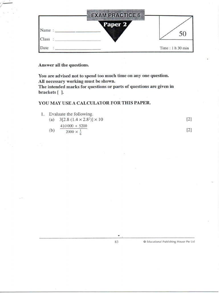 Exam Practice 6 Paper 2 Pdf