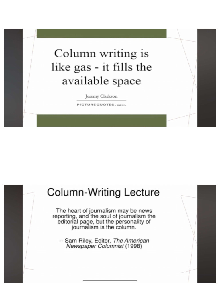 Column Writing | PDF