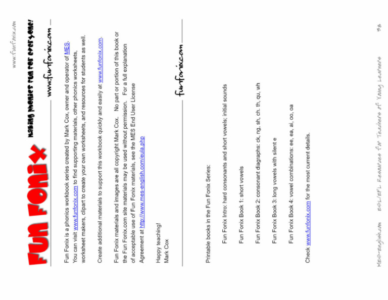 Fun Fonix Making Phonics Fun For Everyone Ages 5-6 | PDF