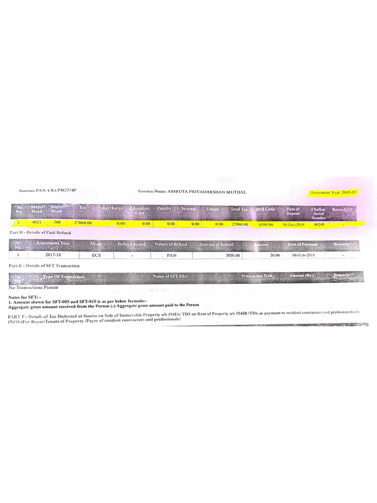 Assessment Year 2018-19 | PDF