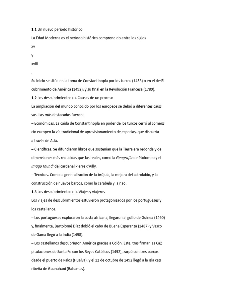 Edad Moderna | PDF