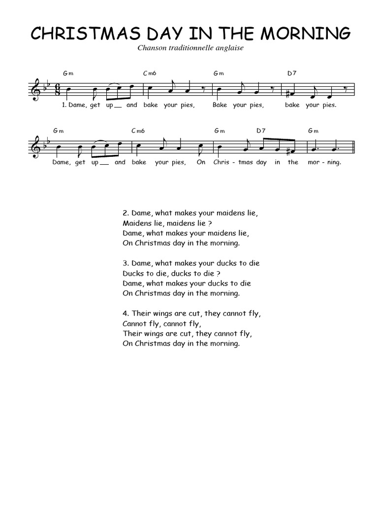 Traditionnel - Christmas Day in The Morning | PDF