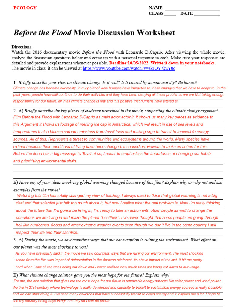 Adnan Islamovic-Assignment-ECOLOGY-BEFORE THE FLOOD | PDF | Climate Change | Global ...