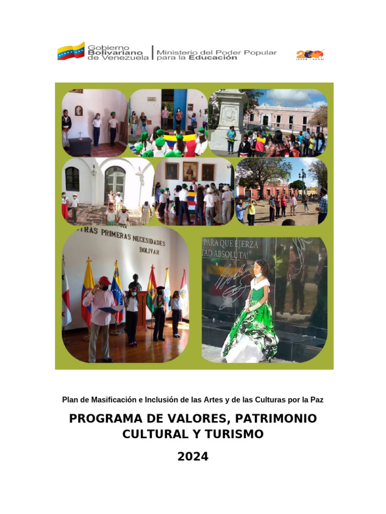 programa de valores patrimonio y turismo | PDF | Patrimonio cultural ...