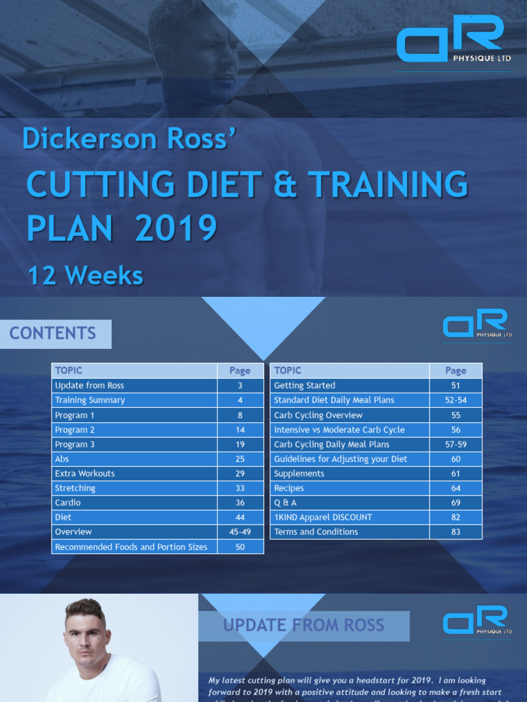 CUTTING PLAN 2019 - 12 WEEK | PDF | Human Leg | Musculoskeletal System