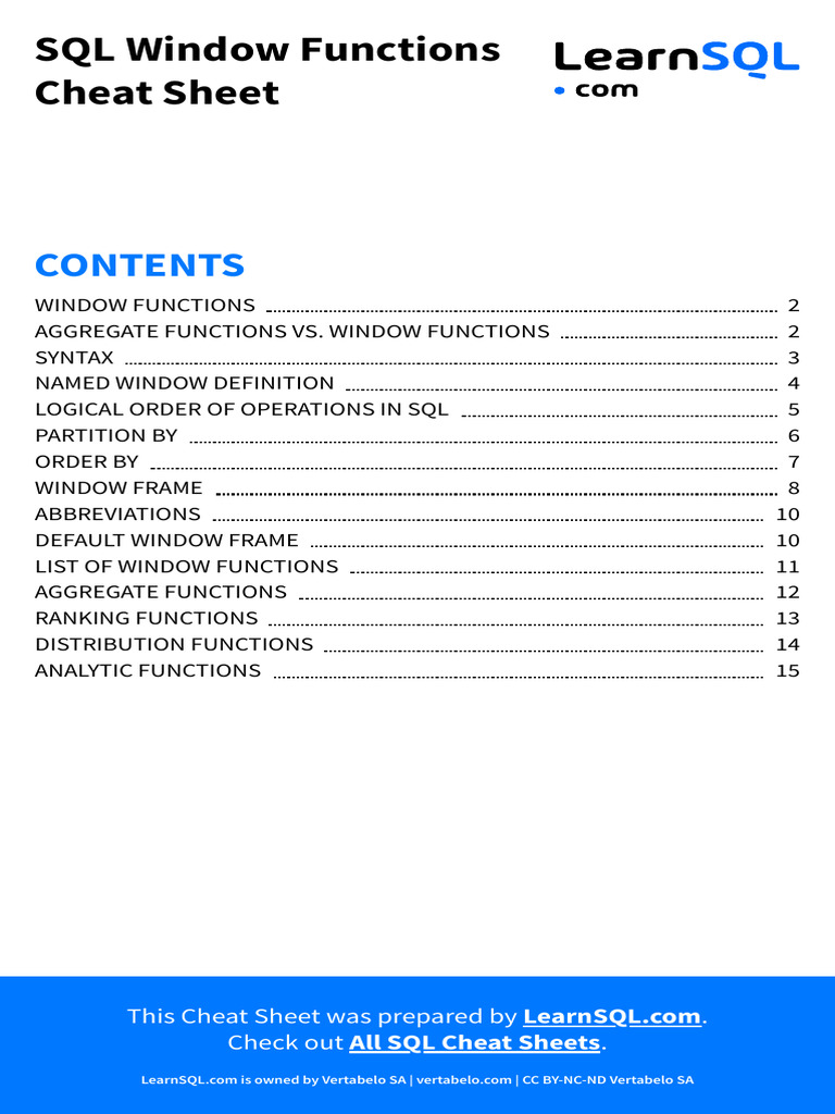 Window_Functions_Cheat_Sheet_Mobile | PDF | Computer Programming Window_Functions_Cheat_Sheet_Mobile | PDF | Computer Programming