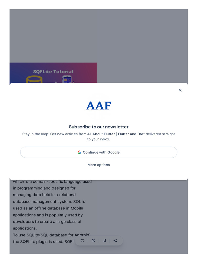Sqflite In Flutter Sql Database For Flutter App Pdf Databases Software Development 9813