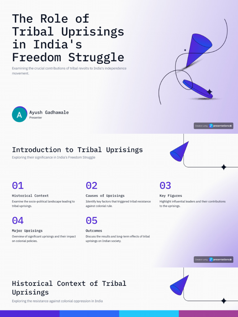 Role of Tribal Uprising in Freedom Struggle Presentation | PDF