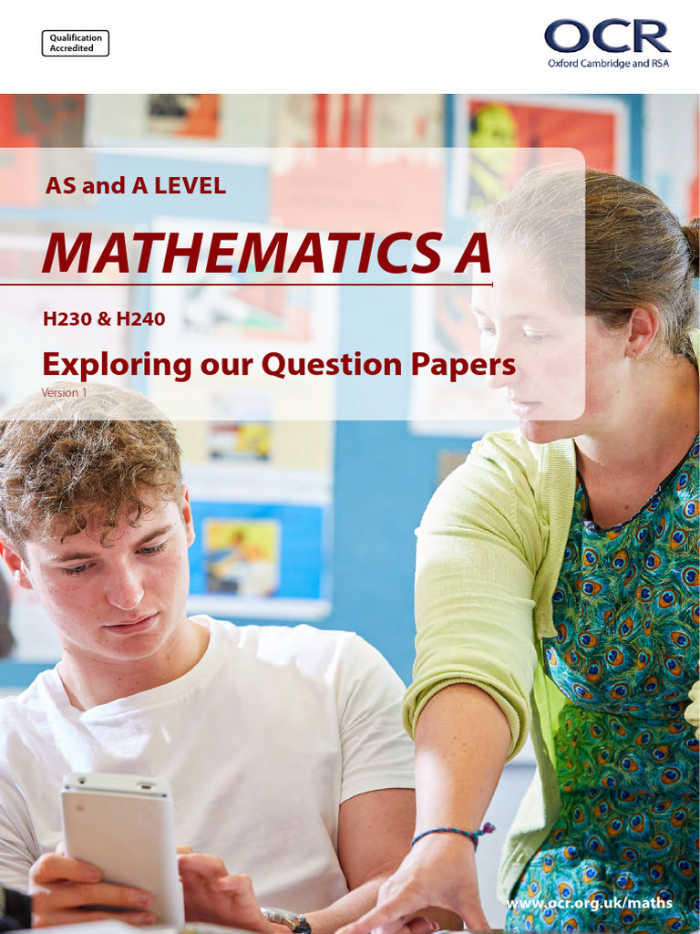 Exploring Our Question Papers As and A Level Mathematics A | PDF ...
