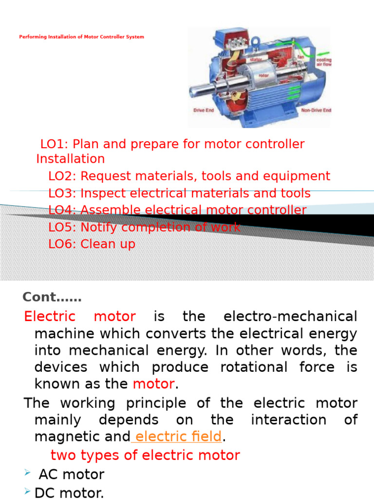 Performing Installation of Motor Controller System | PDF | Electric ...