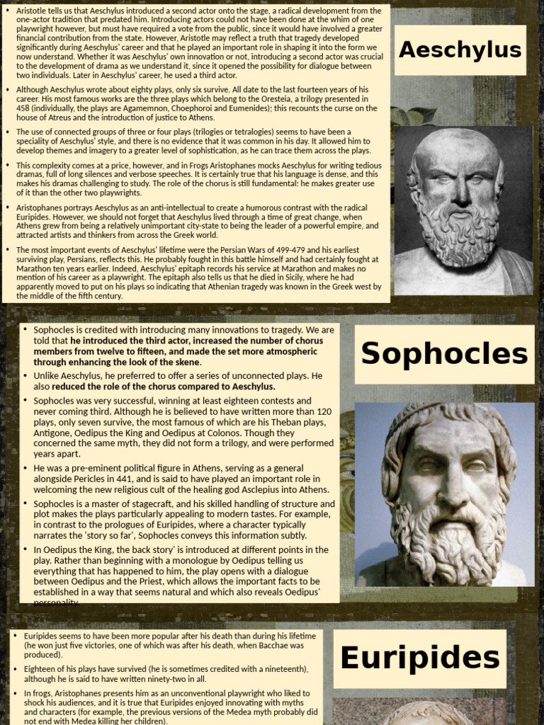Playwrights [POSTERS] | PDF | Sophocles | Aeschylus