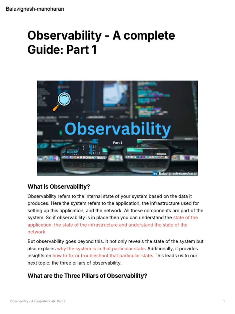 Observability Part 1 1728364470 | PDF | Computer Science | Information Technology Management