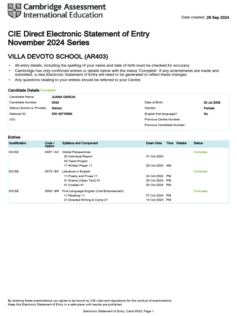 AR403 19964 Candidate Report 33 | PDF | Qualifications