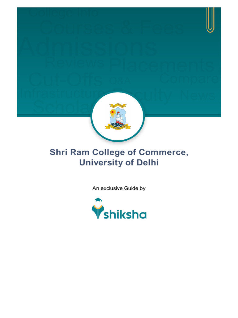 Shri Ram College of Commerce University of Delhi | PDF | Career And ...